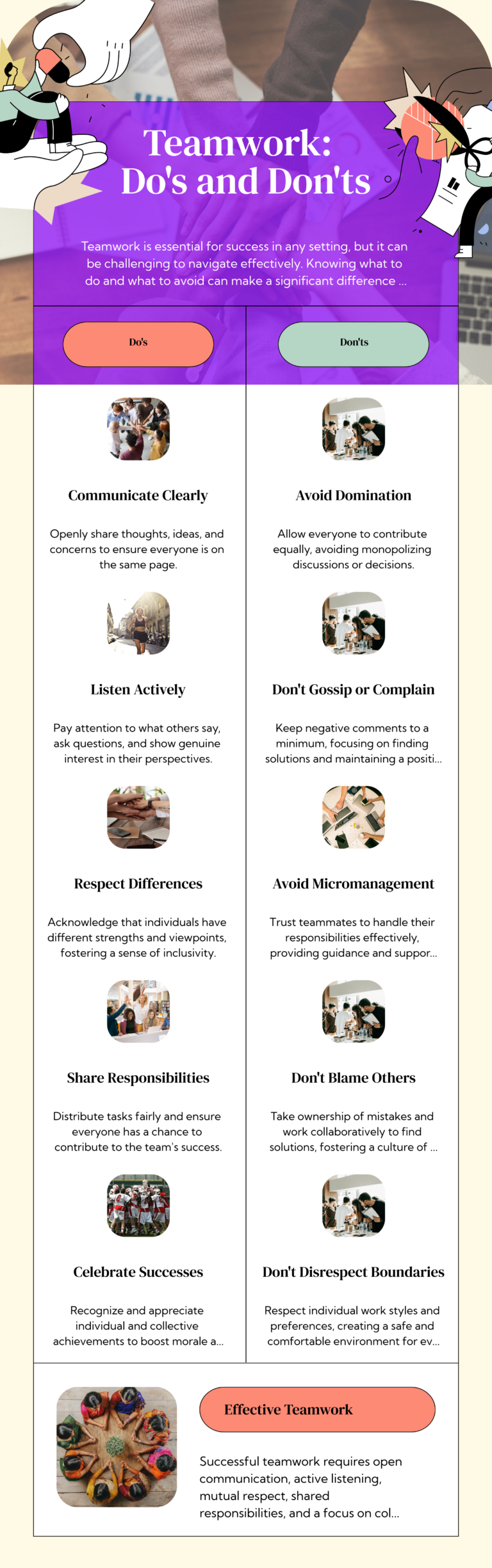 The Power of Teamwork: Do's and Don'ts for Success - The Art of Process